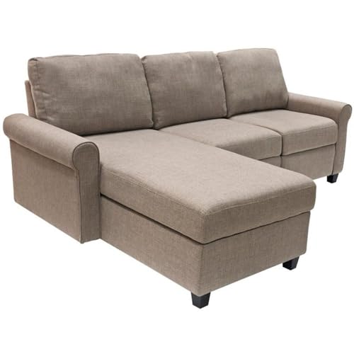 Serta Copenhagen Reclining Sectional with Left Storage Chaise - Beige