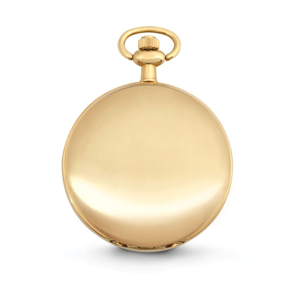 Speidel Gold-Tone Pocket Watch with White Dial and 14" Chain