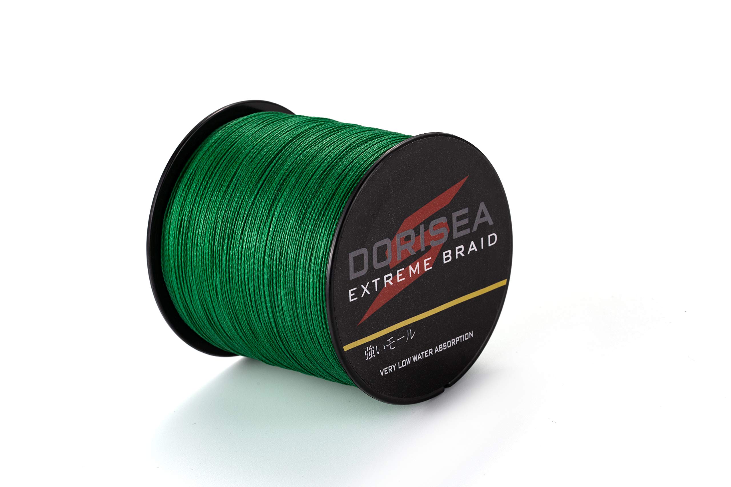 Dorisea Extreme Braid 100% Pe Braided Fishing Line 109Yards-2187Yards 6-300Lb Test Moss Green (300m/328Yards 15lb/0.18mm)