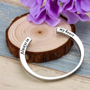 Cremation Urn Bracelet Engraved Always in My Heart Memorial Stainless Steel Waterproof bracelet