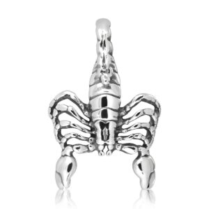 withlovesilver 925 sterling silver zodiac horoscope scorpio sign the scorpion (24oct–22nov) pendant