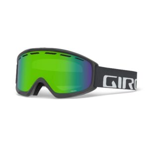 giro index otg adult snow goggles - titanium wordmark strap with loden green lens (2021)