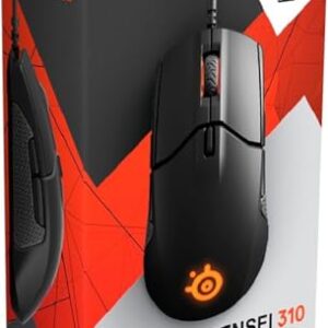 SteelSeries Sensei 310 Gaming Mouse - 12,000 CPI TrueMove3 Optical Sensor - Ambidextrous Design - Split-Trigger Buttons - RGB Lighting, Black