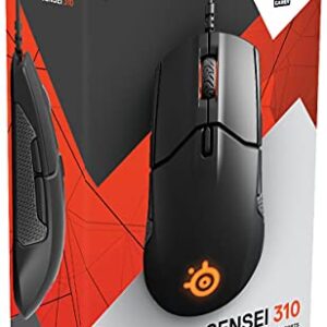 SteelSeries Sensei 310 Gaming Mouse - 12,000 CPI TrueMove3 Optical Sensor - Ambidextrous Design - Split-Trigger Buttons - RGB Lighting, Black