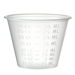 medicine cups - disposable graduated medical grade plastic measuring cups (100)