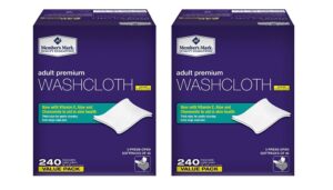 members mark adult premium eacne disposable washcloth value pack, 240 count (2 pack)