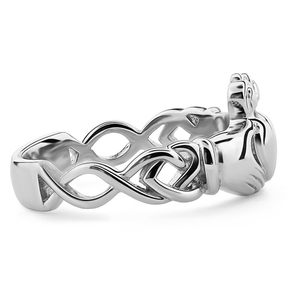 Unisex UUS-6341 Sterling Silver Claddagh Ring (9)