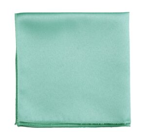 tuxgear mens pocket square handkerchief in solid colors fit all, mint (mint)