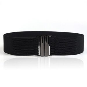 yyxr womens black vintage plus elastic stretchy waist cinch trimmer belt size s