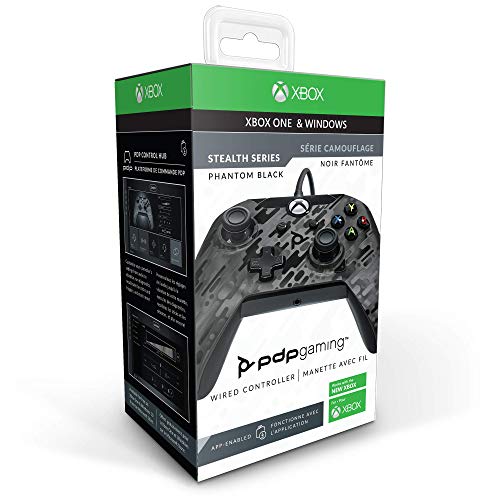 PDP Gaming Wired Controller: Phantom Black - Xbox One