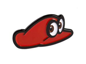 exclusive super mario odyssey cappy promotional pin - nintendo switch