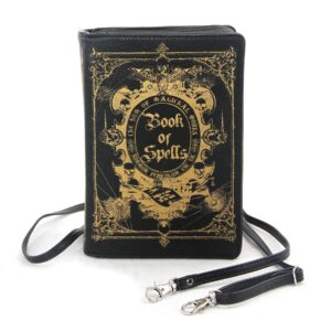 book of spells clutch bag in vinyl material