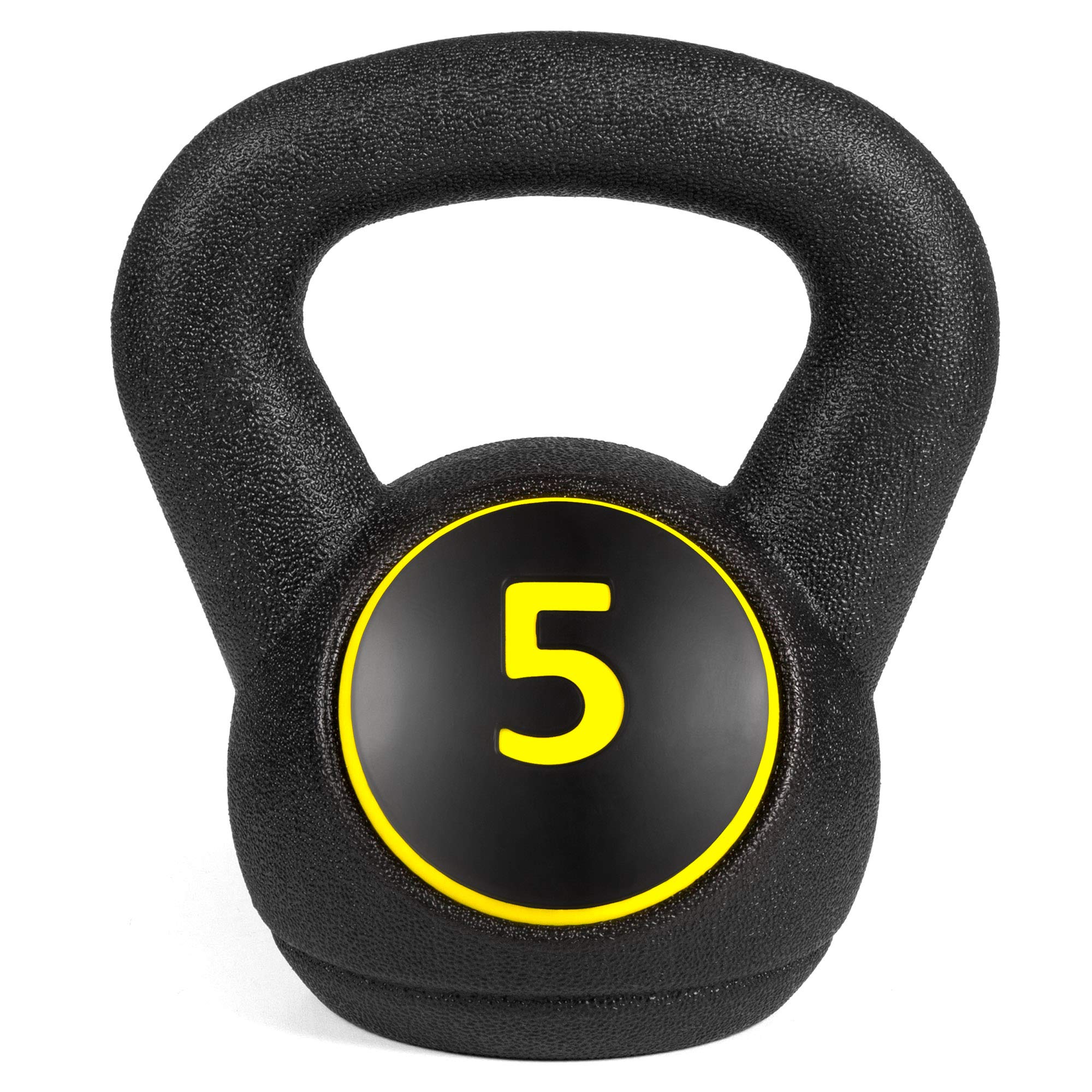 Best Choice Products 3-Piece Kettlebell Set with Storage Rack, HDPE Coated Exercise Fitness Concrete Weights for Home Gym, Strength Training, HIIT Workout 5lb, 10lb, 15lb