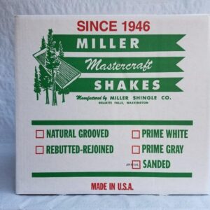 Miller Shingle 18 Inch Rebutted and Rejointed (R&R) Sanded Cedar Sidewall Shingles 1/2 Square Carton