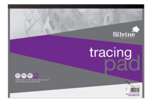 silvine a3 professional tracing pad. 50 sheets of quality heavyweight tracing paper (90gsm) ref a3tpr