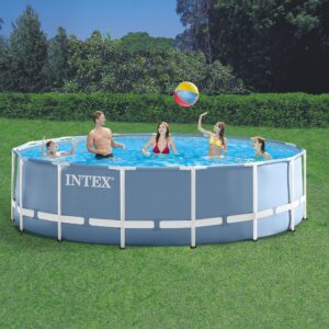 intex 16' x 48" prism frame above ground swimming pool with filter pump