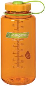 nalgene tritan wide mouth bpa-free water bottle, clementine, 32 oz