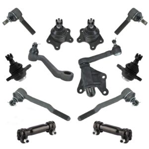 trq 12 piece steering & suspension kit ball joints tie rods pitman arm idler arm w/bracket new compatible with 1986-1989 toyota 4runner pickup