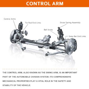 K80407 K80408 Front Lower Control Arms w/Ball Joint Bushing, for Ford 2004-2007 Focus 2.3L/ 2004-2011 Focus 2.0L, Front Suspension both Driver and Passenger Side