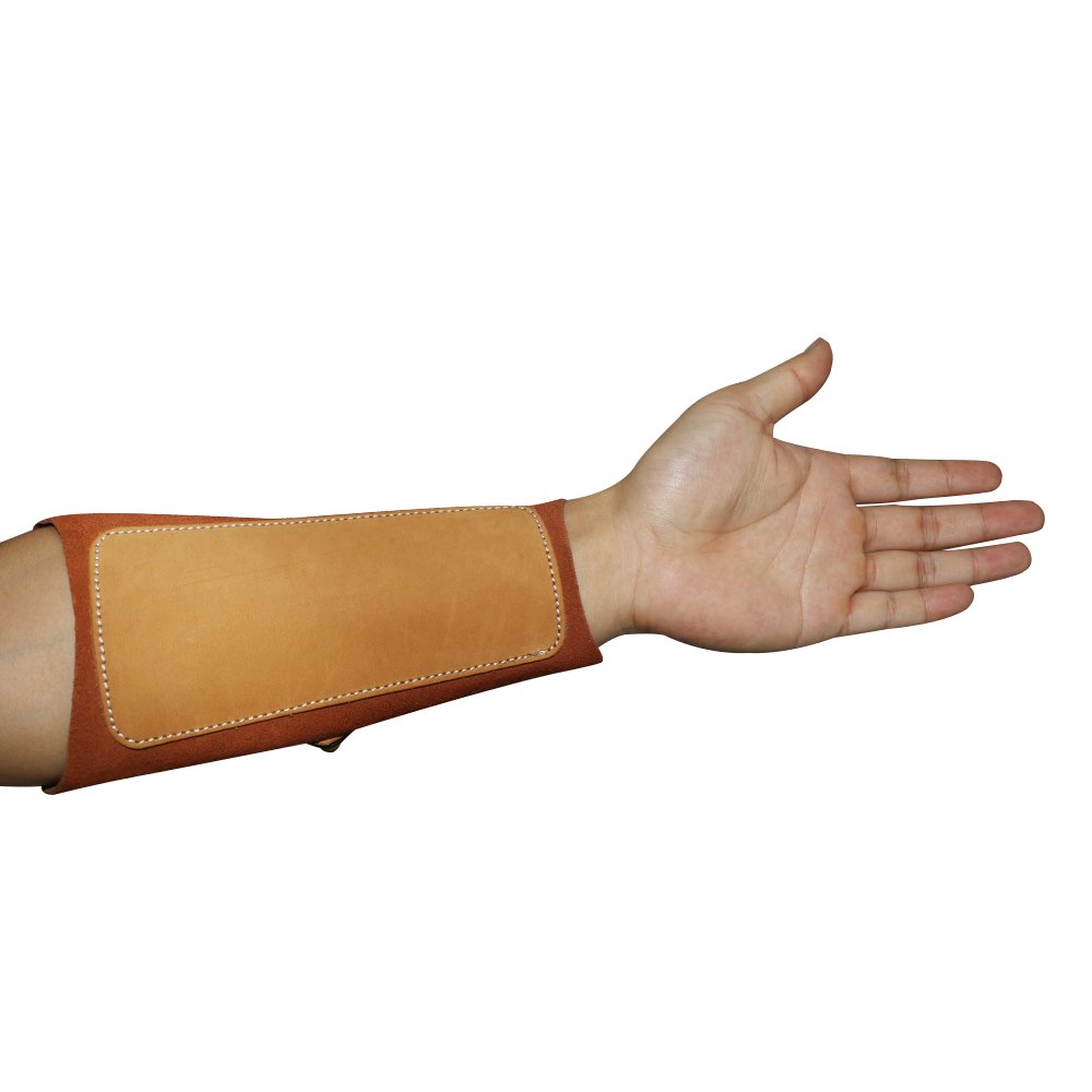 I-Sport Leather Suede Archery Protective Armguard Forearm Protector with Adjustable Straps