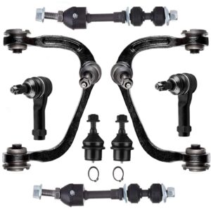 scitoo 8pcs 2wd front suspension kit upper control arms lower ball joints sway bar links outer tie rods fit 2005 2006 2007 2008 for ford for f-150 2006-2008 for lincoln mark lt rwd