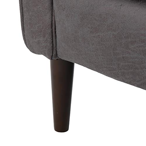 Christopher Knight Home GDFStudio Christopher Knight Home Mervynn Mid-Century Modern Microfiber Recliners, 2-Pcs Set, Slate / Dark Espresso