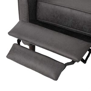 Christopher Knight Home GDFStudio Christopher Knight Home Mervynn Mid-Century Modern Microfiber Recliners, 2-Pcs Set, Slate / Dark Espresso