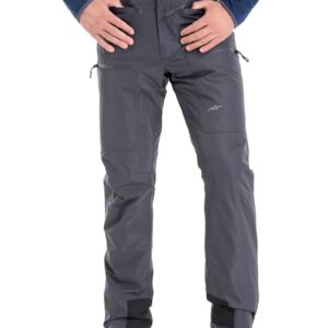 TRAILSIDE SUPPLY CO. Mens-Ski-Snow-Snowboard-Pants, Wind/Waterproof, Insulated, M, Grey