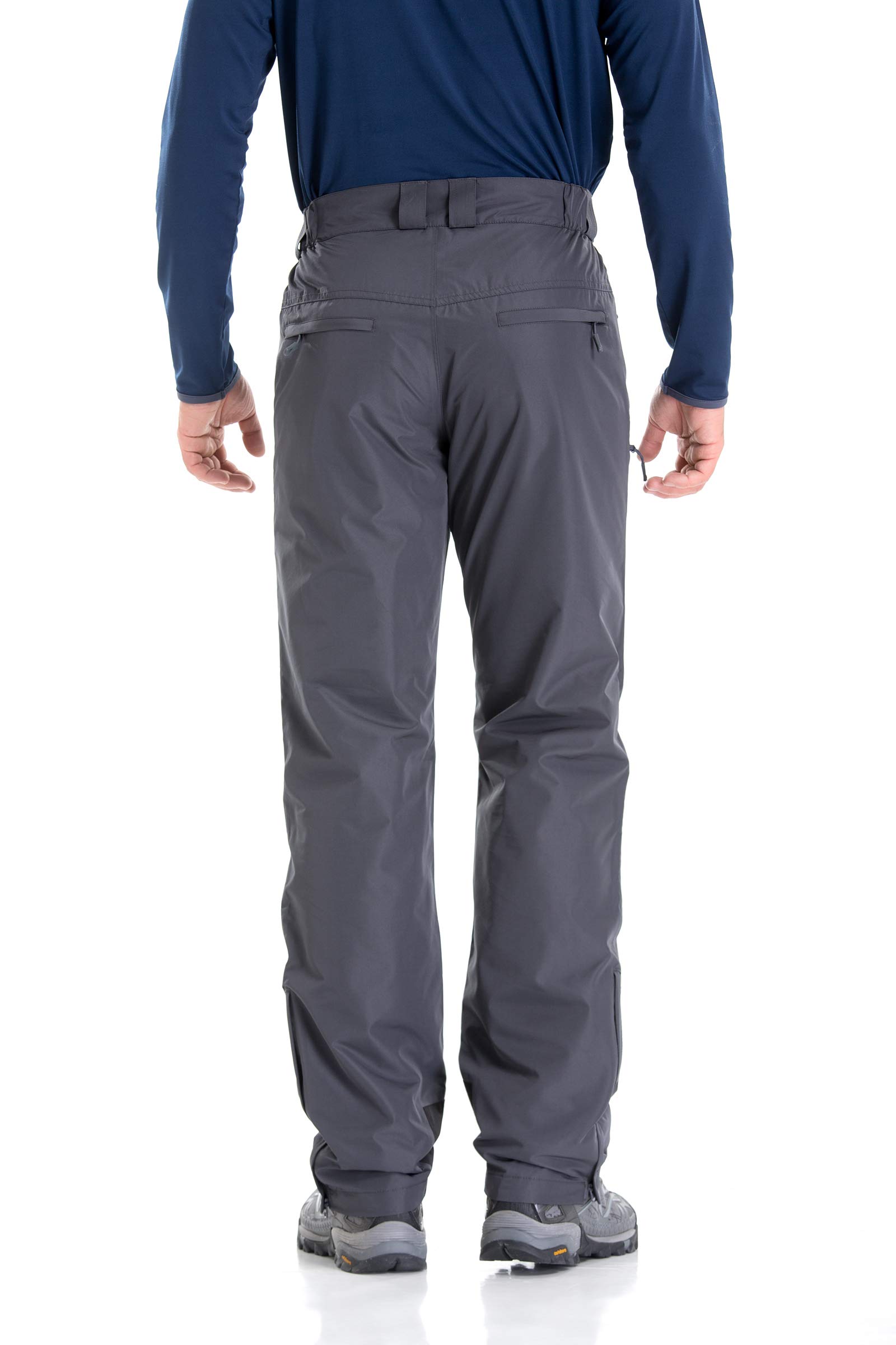 TRAILSIDE SUPPLY CO. Mens-Ski-Snow-Snowboard-Pants, Wind/Waterproof, Insulated, M, Grey