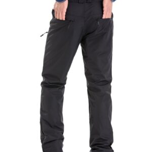 TRAILSIDE SUPPLY CO. Mens-Ski-Snow-Snowboard-Pants, Wind/Waterproof, Insulated, S, Black