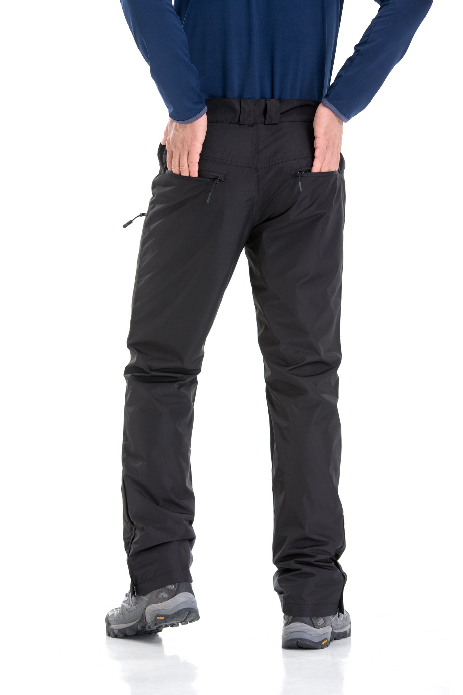 TRAILSIDE SUPPLY CO. Mens-Ski-Snow-Snowboard-Pants, Wind/Waterproof, Insulated, S, Black