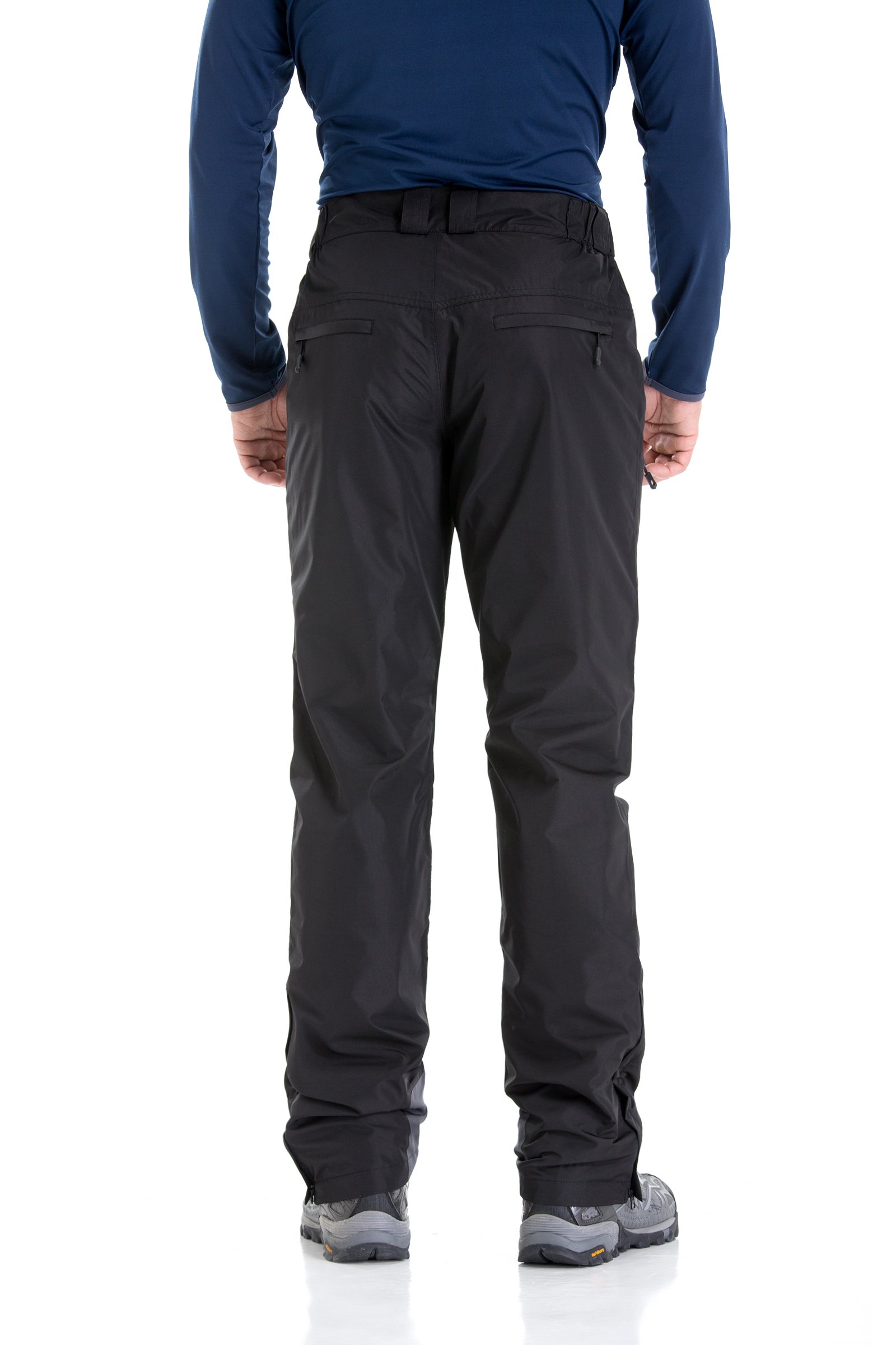 TRAILSIDE SUPPLY CO. Mens-Ski-Snow-Snowboard-Pants, Wind/Waterproof, Insulated, S, Black