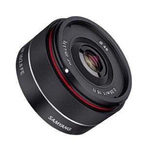 Samyang SYIO35AF-E 35mm f/2.8 Ultra Compact Wide Angle Lens for Sony E Mount Full Frame, Black