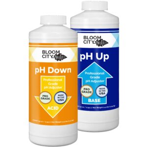 bloom city professional ph up + down control kit for optimal nutrient uptake (two 1 quart bottles) 64 total oz