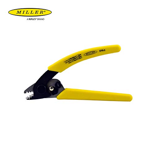 Miller CFS-3 Series Three-Hole Wire Stripper Tool for Working Technicians, Electricians, and Installers, Safe Cable-Splicing Tool, Easily Portable Wire Stripper, 4.2 Ounces