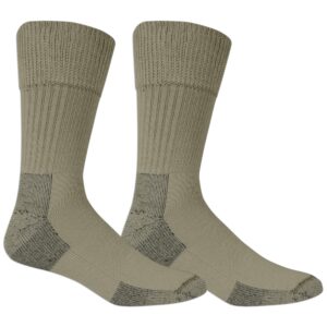 dr. scholl's men's advanced relief crew - 2 & 3 pair packs casual sock, khaki, 7 12 us