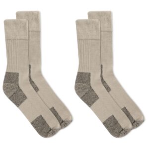 Dr. Scholl's Men's Advanced Relief Crew - 2 & 3 Pair Packs Casual Sock, Khaki, 7 12 US