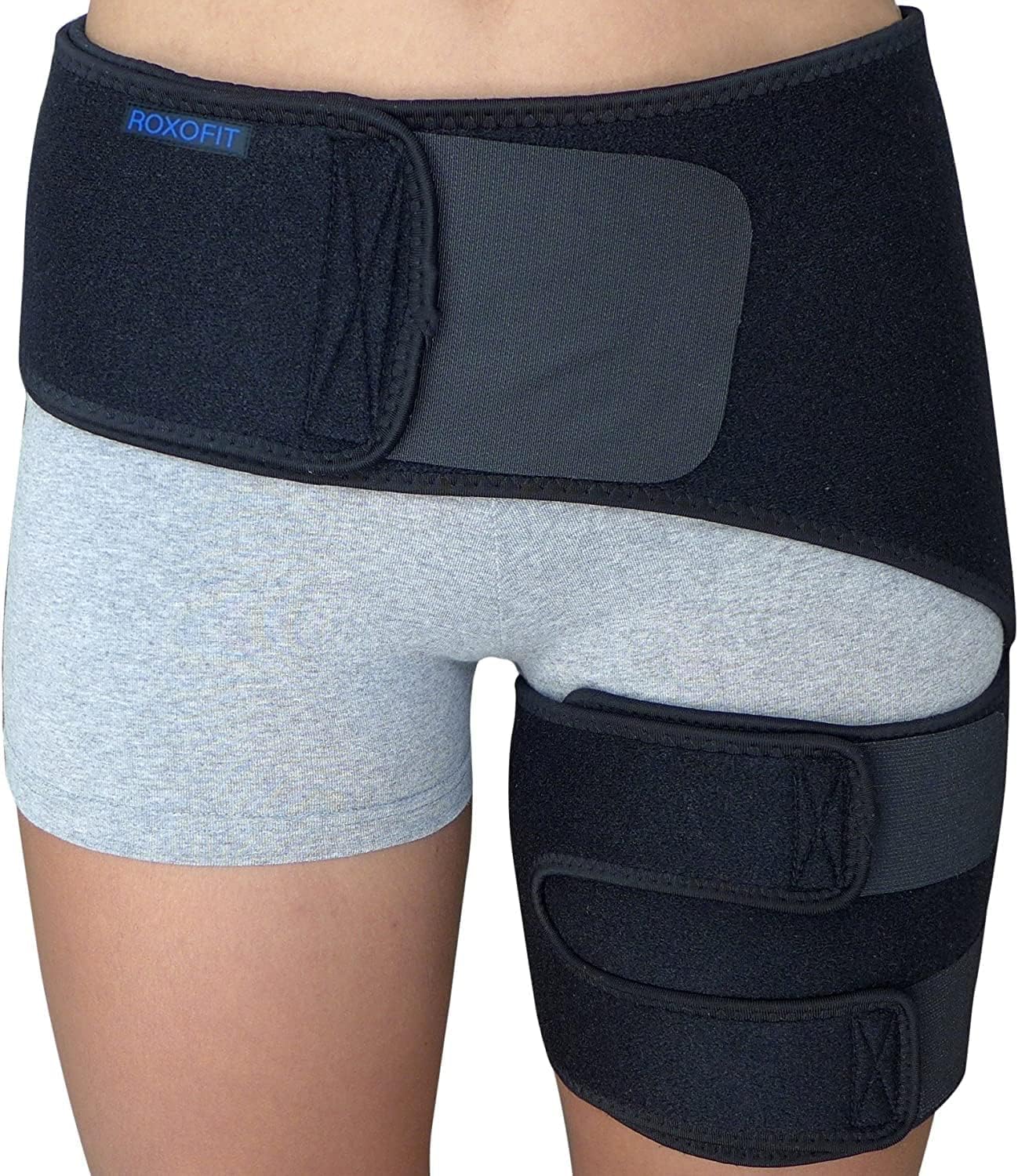 Hip Brace for Sciatica Pain Relief - Compression Wrap for Sciatic Nerve, Hamstring Pull, Hip Fleхоr Strain, Groin Injury, Pulled Thigh - SI Belt - Sacroiliac Joint Support Stabilizer for Men, Women