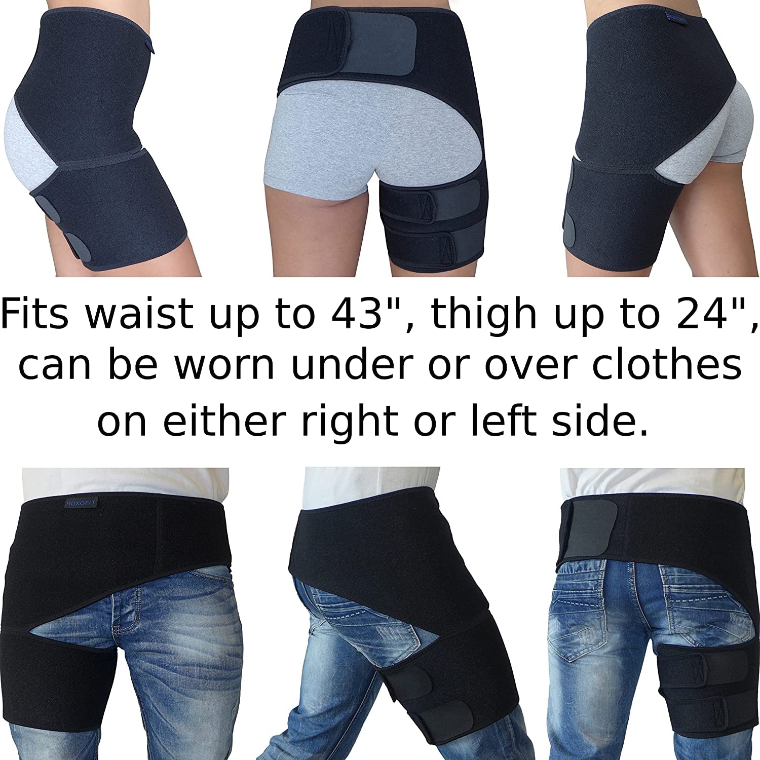 Hip Brace for Sciatica Pain Relief - Compression Wrap for Sciatic Nerve, Hamstring Pull, Hip Fleхоr Strain, Groin Injury, Pulled Thigh - SI Belt - Sacroiliac Joint Support Stabilizer for Men, Women