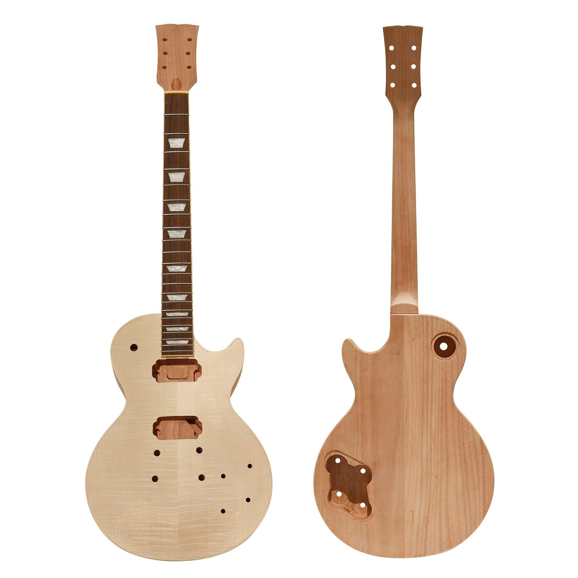 Batking DIY Guitar Kits Build Your Own Unfinished Electric Guitars Project Package with All Accessories