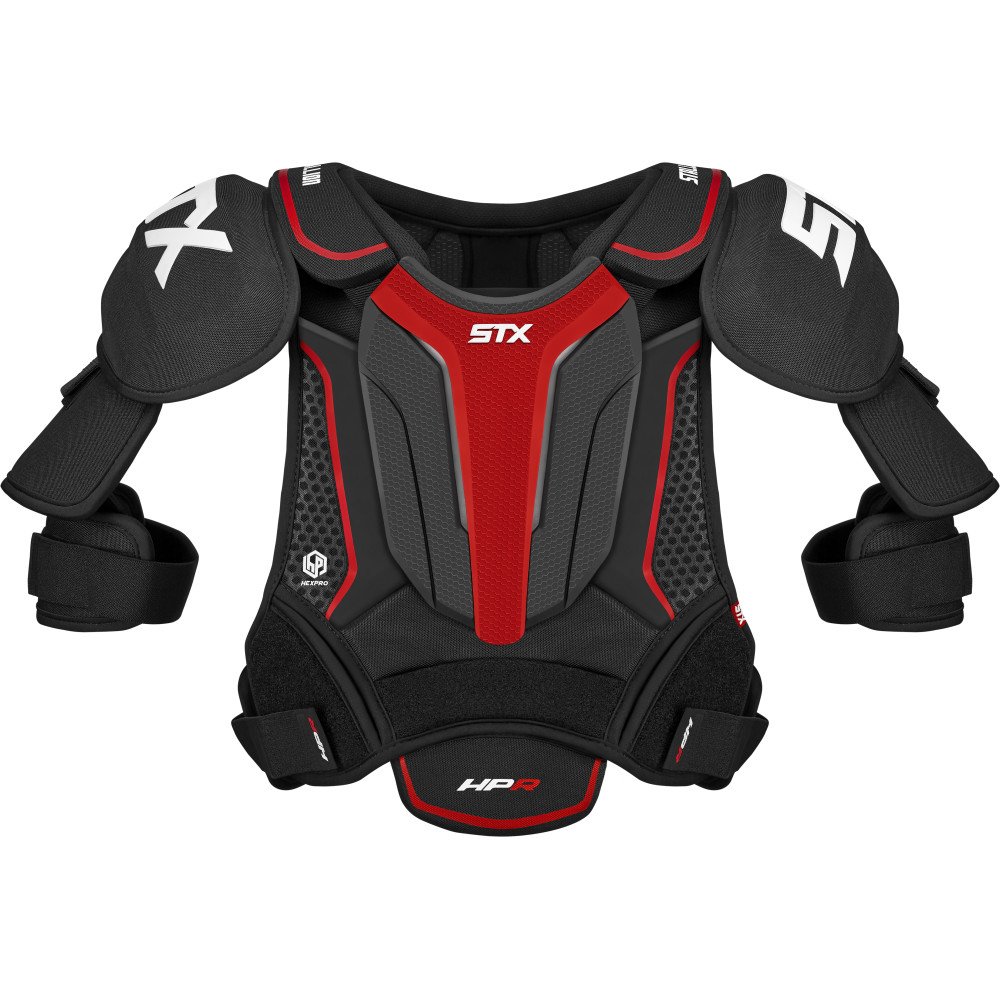 STX Ice Hockey HP SPH0 SR 01 BK/RD Stallion HPR Senior Shoulder Pad, Small, Black/Red