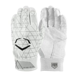 evoshield evocharge protective batting gloves - youth small, white