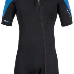 Henderson Men's 3mm Thermoprene Pro Front Zip Shorty Wetsuit, Black/Blue, 6XL