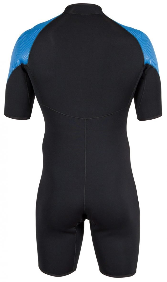 Henderson Men's 3mm Thermoprene Pro Front Zip Shorty Wetsuit, Black/Blue, 6XL