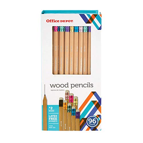 Office Depot® Brand Natural Wood Pencils, #2 Medium Soft Lead, Pack of 96