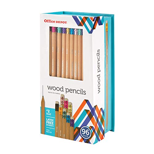 Office Depot® Brand Natural Wood Pencils, #2 Medium Soft Lead, Pack of 96