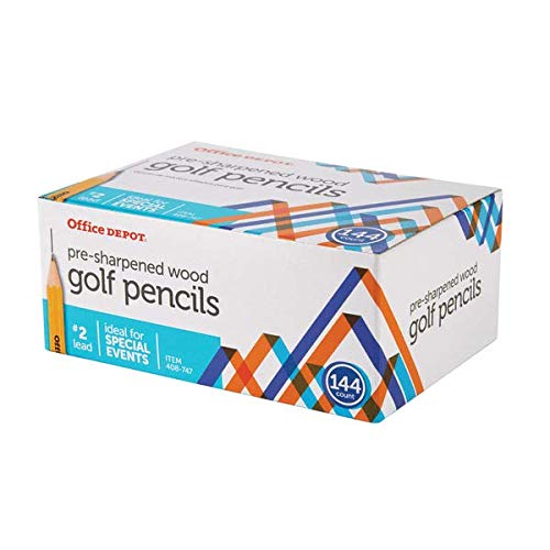 Office Depot® Brand Golf Pencils, Medium Point, Yellow, Pack of 144