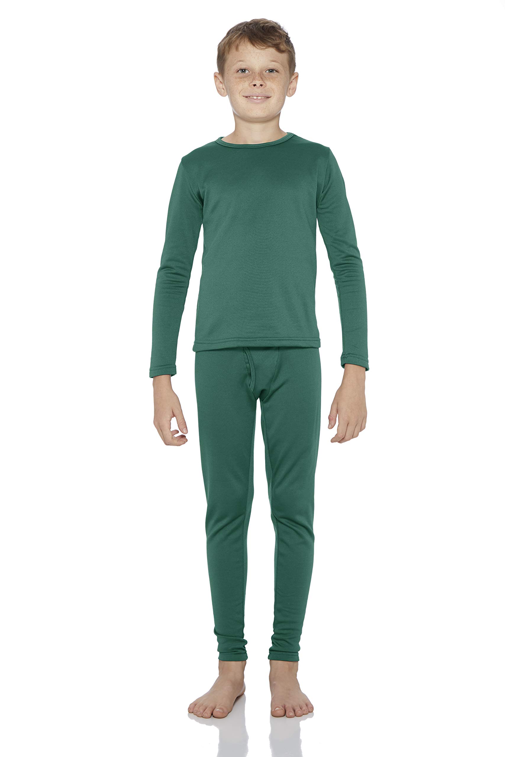 Rocky Thermal Underwear For Boys (Long Johns Thermal Set) Shirt & Pants, Base Layer w/Leggings/Bottoms Ski/Extreme Cold (Jade - X-Small)