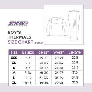 Rocky Thermal Underwear For Boys (Long Johns Thermal Set) Shirt & Pants, Base Layer w/Leggings/Bottoms Ski/Extreme Cold (Jade - X-Small)