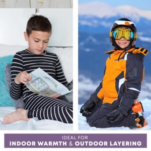 Rocky Thermal Underwear For Boys (Long Johns Thermal Set) Shirt & Pants, Base Layer w/Leggings/Bottoms Ski/Extreme Cold (Jade - X-Small)